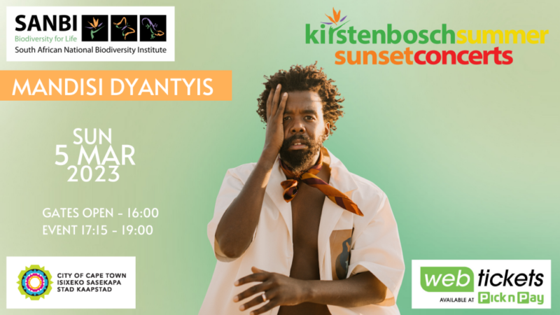 Kirstenbosch Summer Sunset Concerts: Mandisi Dyantyis - Cape Town Tourism